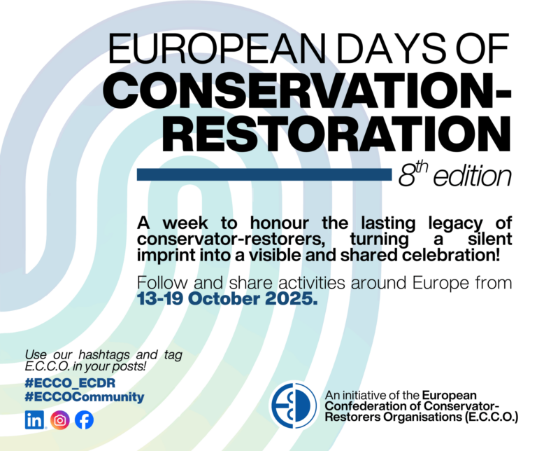 Join E.C.C.O. for the 2025 European Days of Conservation-Restoration ...